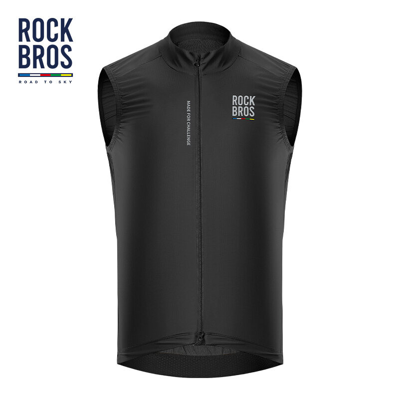 ROCKBROS Road To Sky Men's Cycling Vest Windproof Breathable YKK Double Zipper Comfortable ...