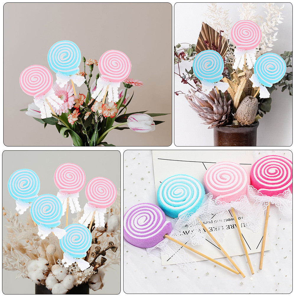 3Pcs Fake Lollipop Prop Simulation Lollipop Model Food Theme Photo Prop ...
