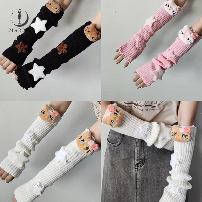 Marbit Sanrio Kawaii Hello Kitty Arm Cover Anime Sleeve Cover Warm Y2K ...