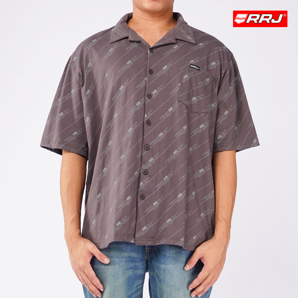 RRJ Men's Basic Woven Shirt Comfort Fit CVC Jersey Fabric 152865 ...