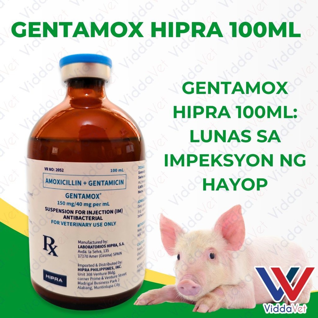 GENTAMOX HIPRA 100ML – Animal Recovery Solution for Livestock | Shopee ...