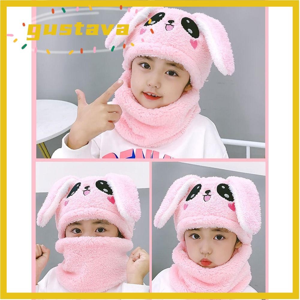 GUSTAVA Kids Caps, Plush Double Fleece Coral Velvet Cap, Winter Cartoon ...