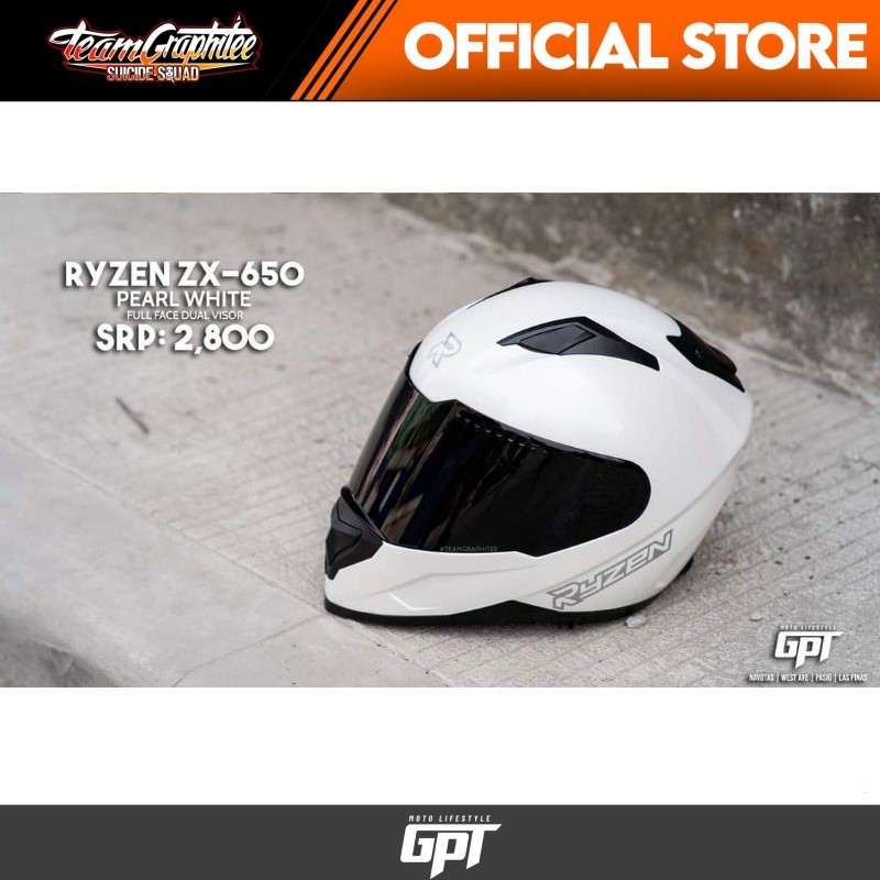 RYZEN HELMET ZX650 PEARL WHITE | Shopee Philippines