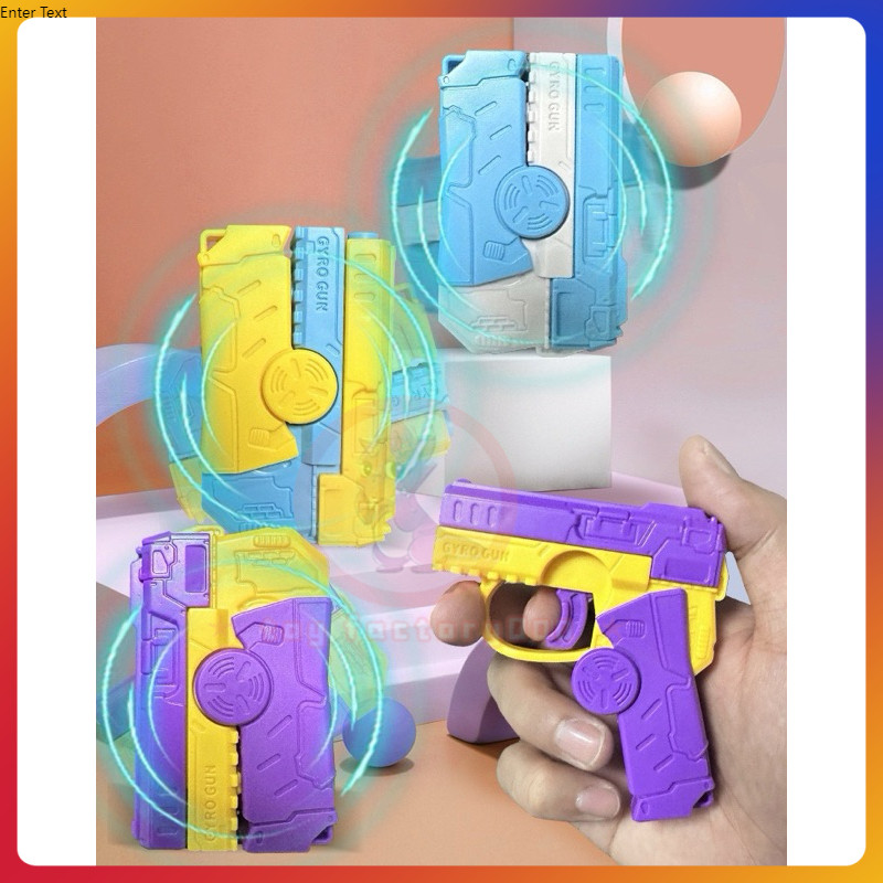 Mini decompression rotating rebound toy Gu.n two-in-one fidget spinner ...