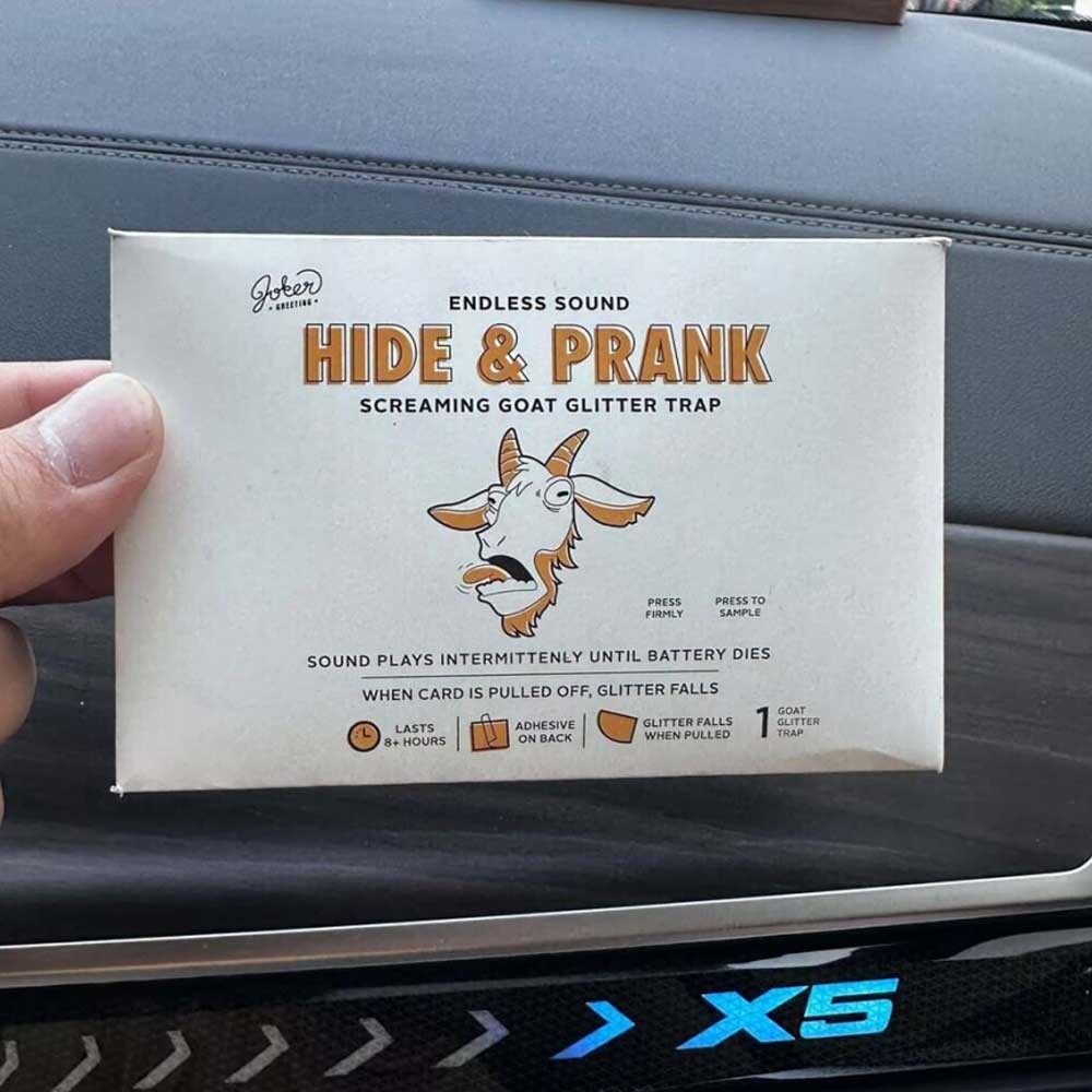 Goat Prank Greeting Card, Unique Innovative Prank Goat Flash Trap Humor ...