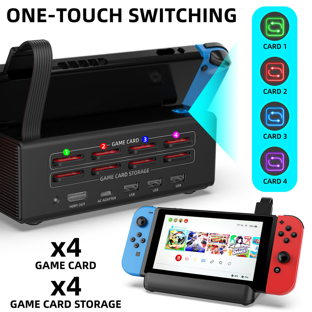 Switch Game Card Reader TV Docking Station for Switch/Switch OLED ...