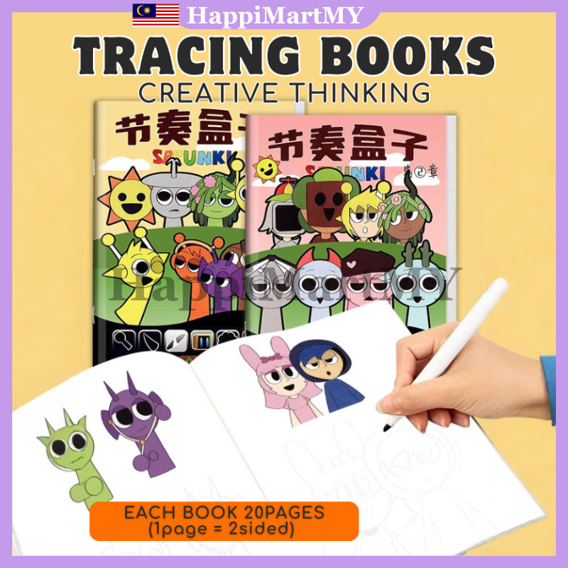 Sprunki Incredi Box Drawing Sketchbooks Children Coloring Book Cartoon ...