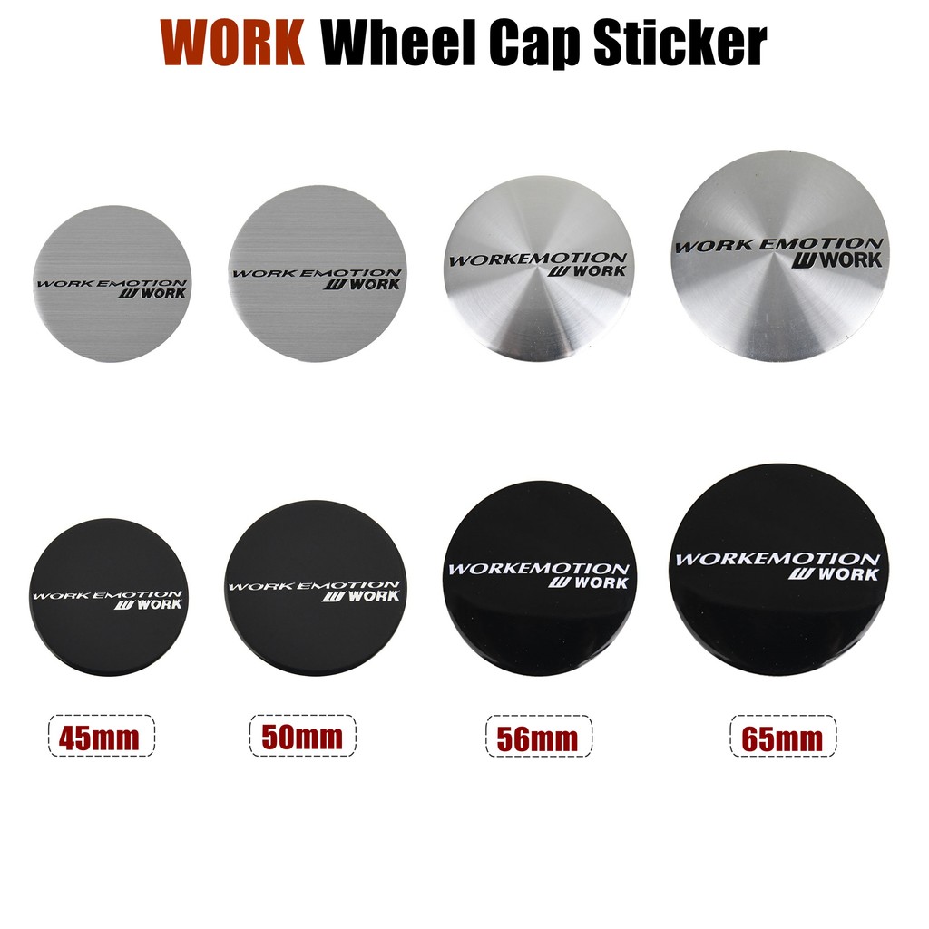 45MM JDM Car Racing Wheel Cover Logo WORK VS 50MM 56MM WORKEMOTION ...