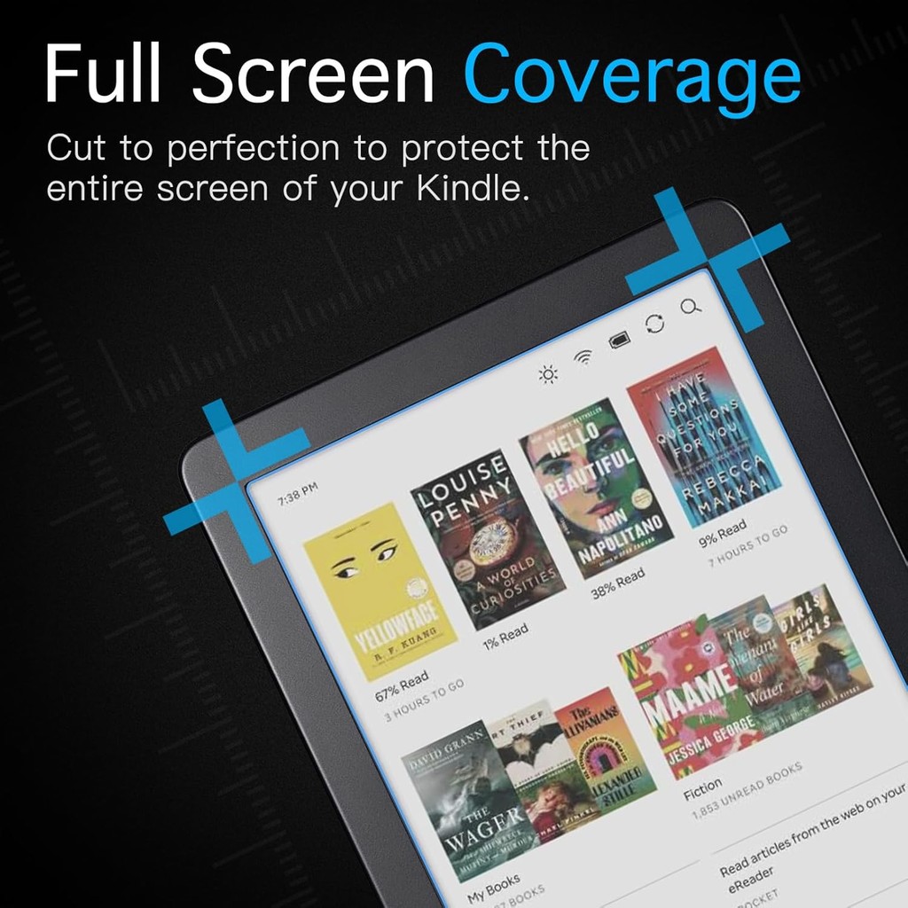 MoKo 3-Pack PET Anti-Glare Matte Protective Screen Protector for Kobo ...