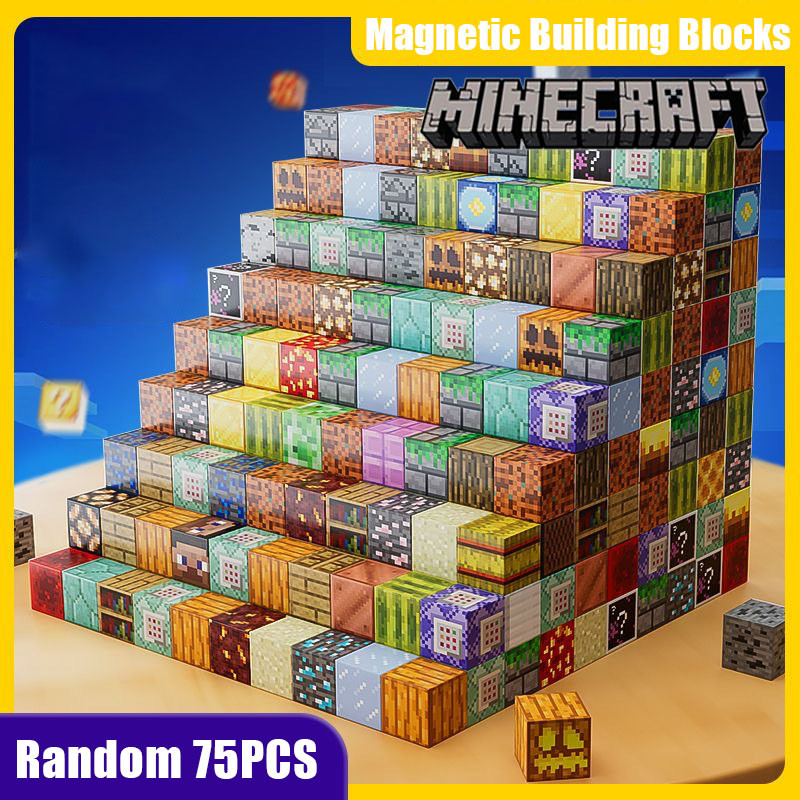 Minecraft Magnetic Building Blocks Educational Toys 2cm Minecraft Diy ...