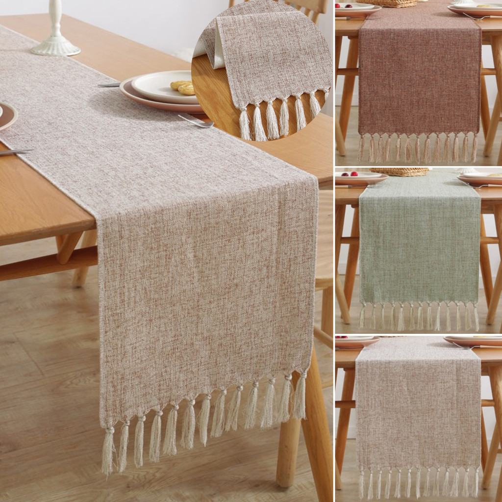Rustic Farmhouse Table Runner Burlap Linen Style Table Runner Boho ...