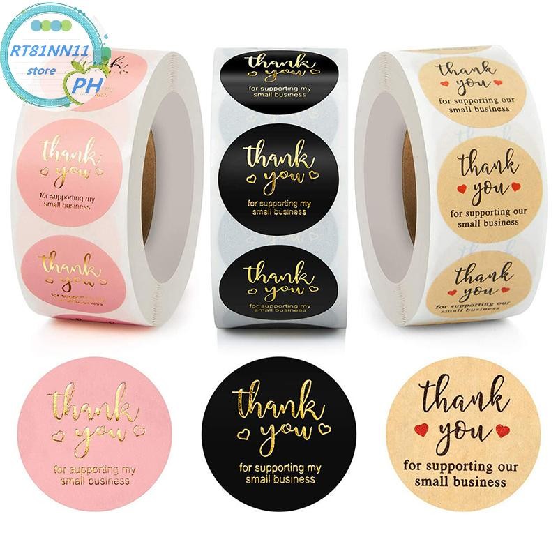 rt81nn11 500pcs Thank You Round Sticker Scrapbook Letter Handmade ...
