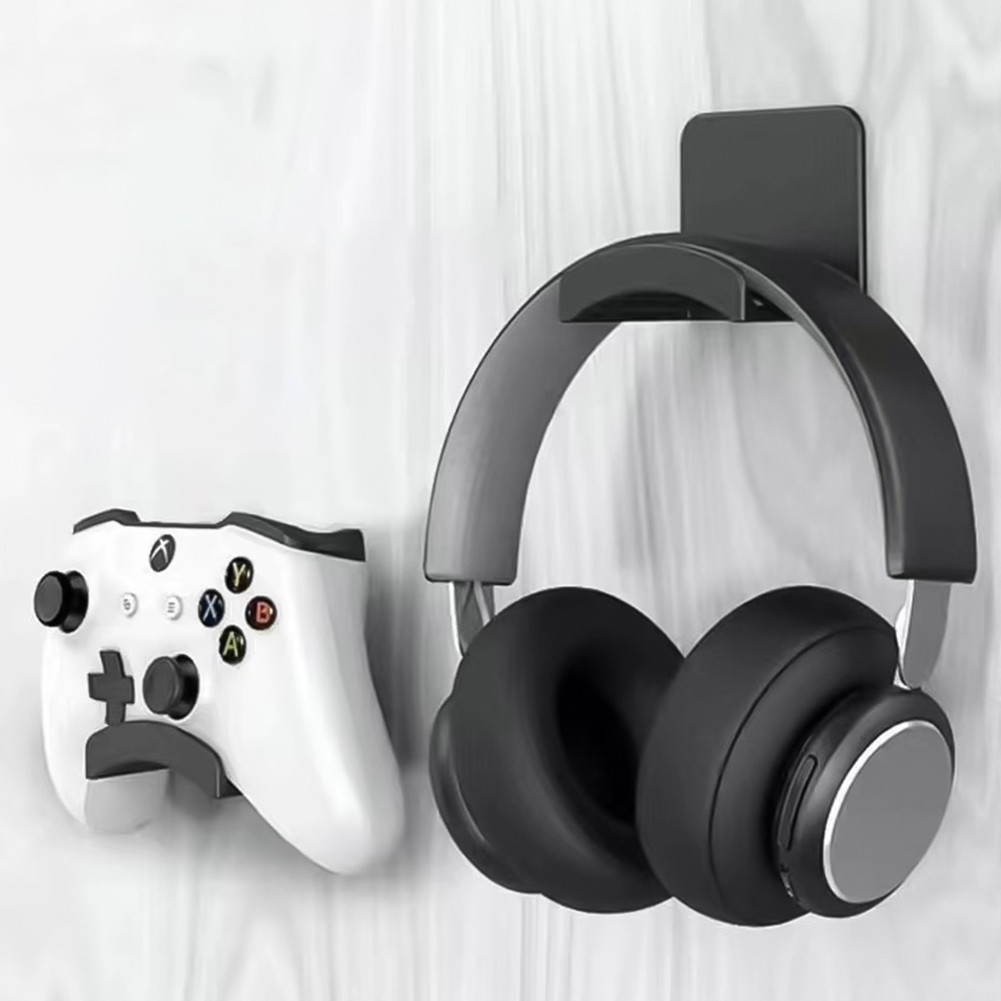 Headphone Stand Desktop Headset Holder Space-Saving Adhesive Gaming ...