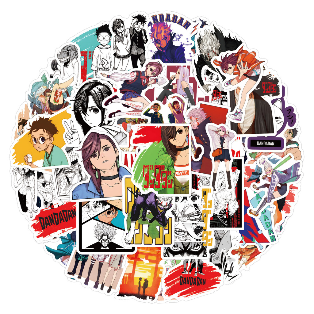 55PCS Anime Cartoon DANDADAN Graffiti Stickers for Bicycle Hand Account ...