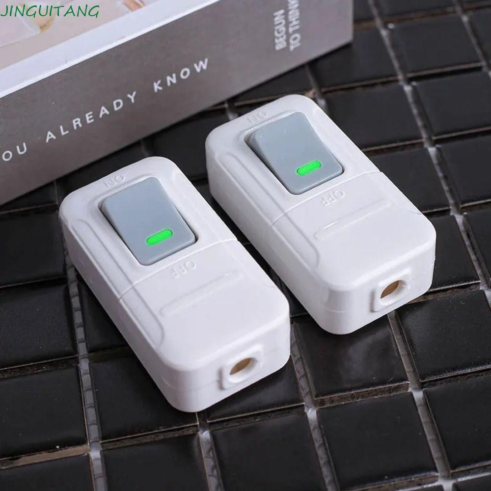 JINGUITANG Push Button Switch, White Plastic Wiring Switch, Inline on ...