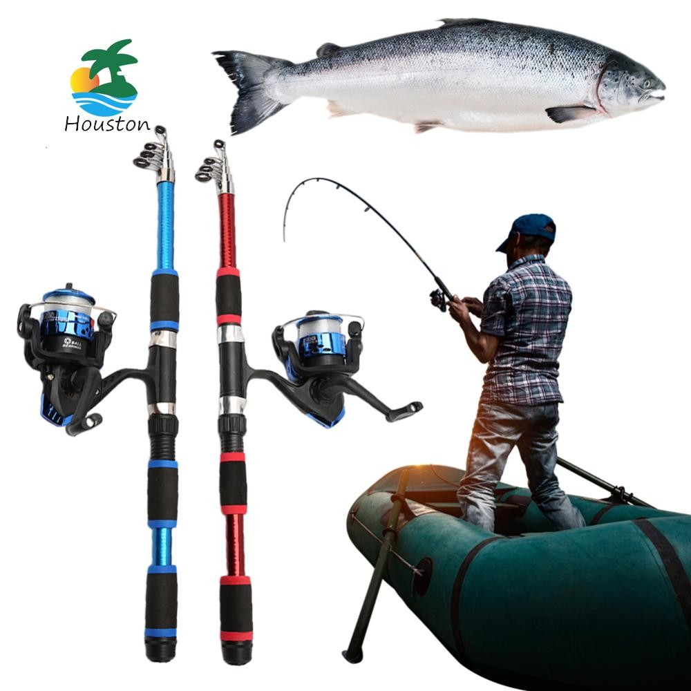 Fishing Pole Set Full Kits 1.8M Telescopic Rod with Fishign Reel Travel ...