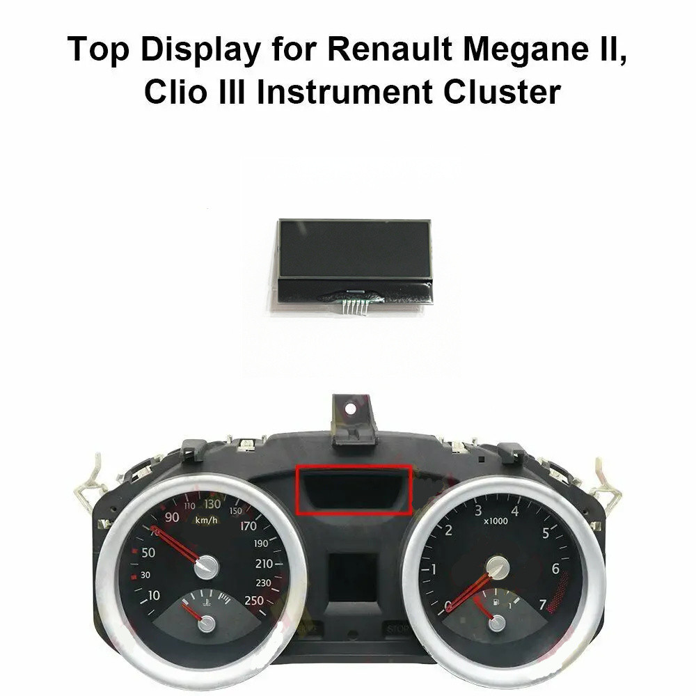 Top Dashboard LCD Display for Renault Megane II, Clio III Instrument ...