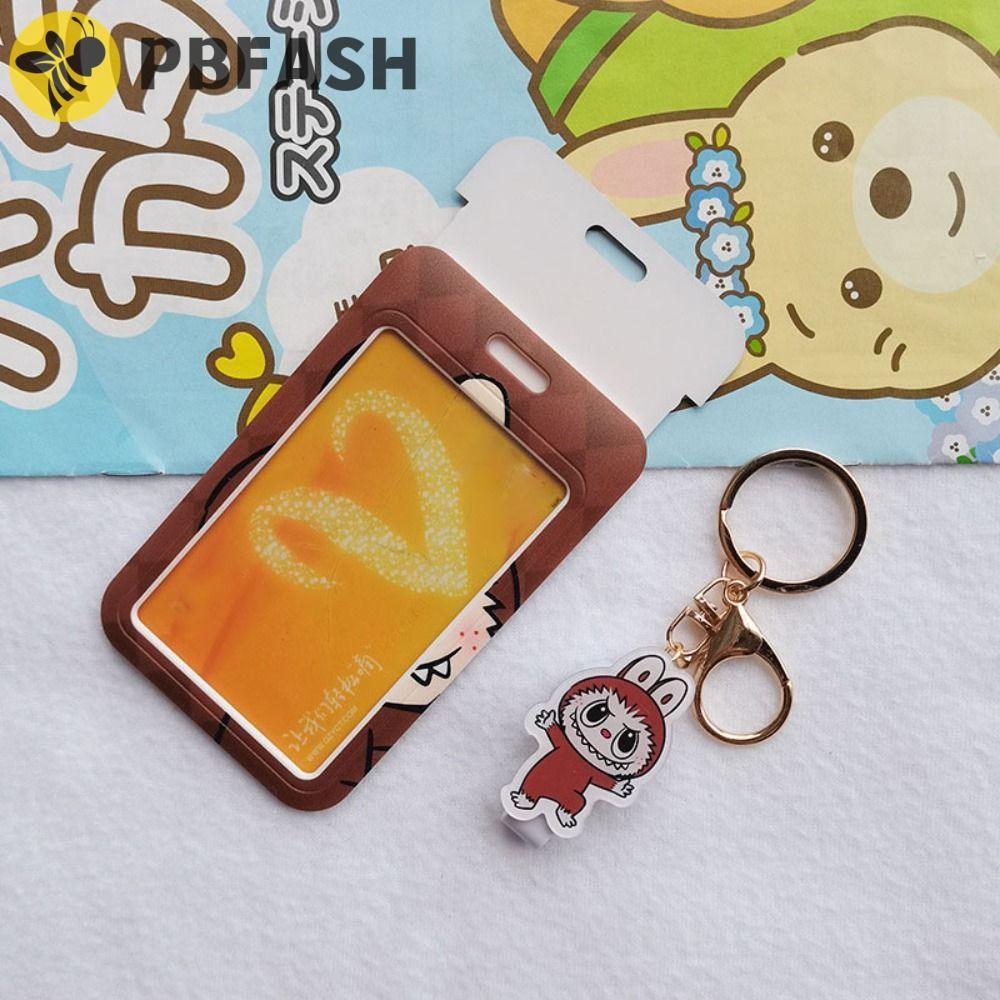 PBFASH All-In-One Card Sleeve, ID Card Cover with Labubu Pendant Labubu ...