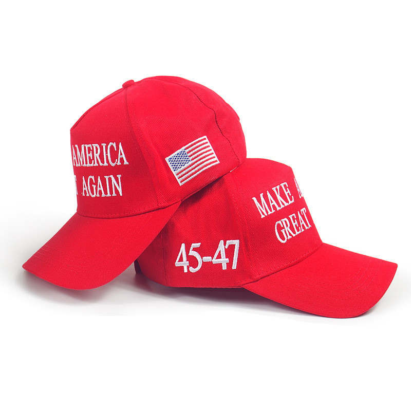 Make America Great Again Cap Classic Red Baseball Cap with 45-47 Donald ...