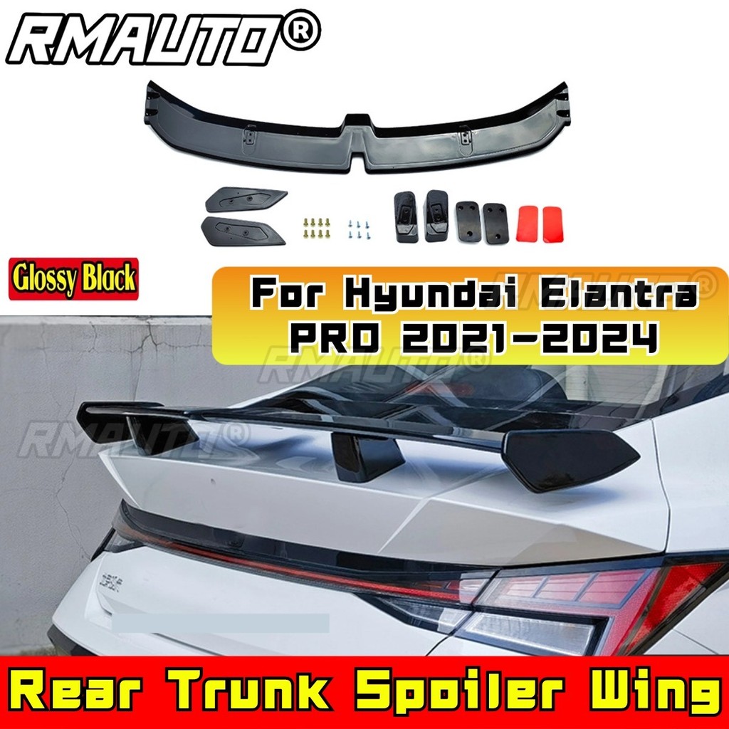 For Hyundai Rear Trunk Spoiler Wing Rear Roof Spoiler Roof Wing Body ...