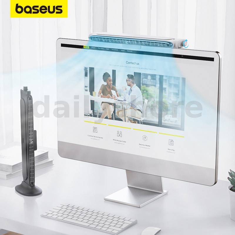Baseus Bladeless Monitor Fan Screen Clip on USB Fan for Space Saving ...