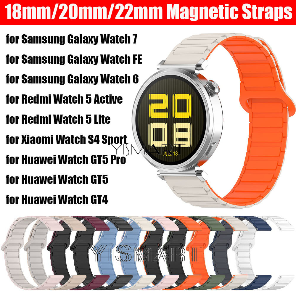 Silicone Strap for HUAWEI Watch GT5 Pro GT 4 18mm 20mm 22mm Magnetic ...