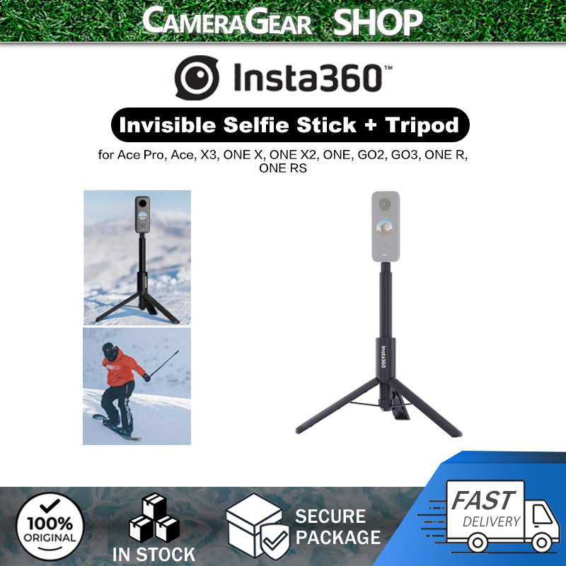 Insta360 2-in-1 Invisible Selfie Stick + Tripod for X4/Ace Pro/Ace/X3 ...
