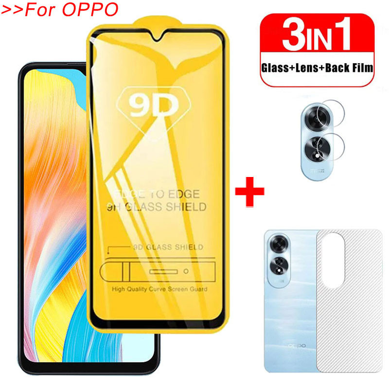 9D Full cover Tempered Glass Screen Protector For OPPO A3X A3s A3 Pro ...