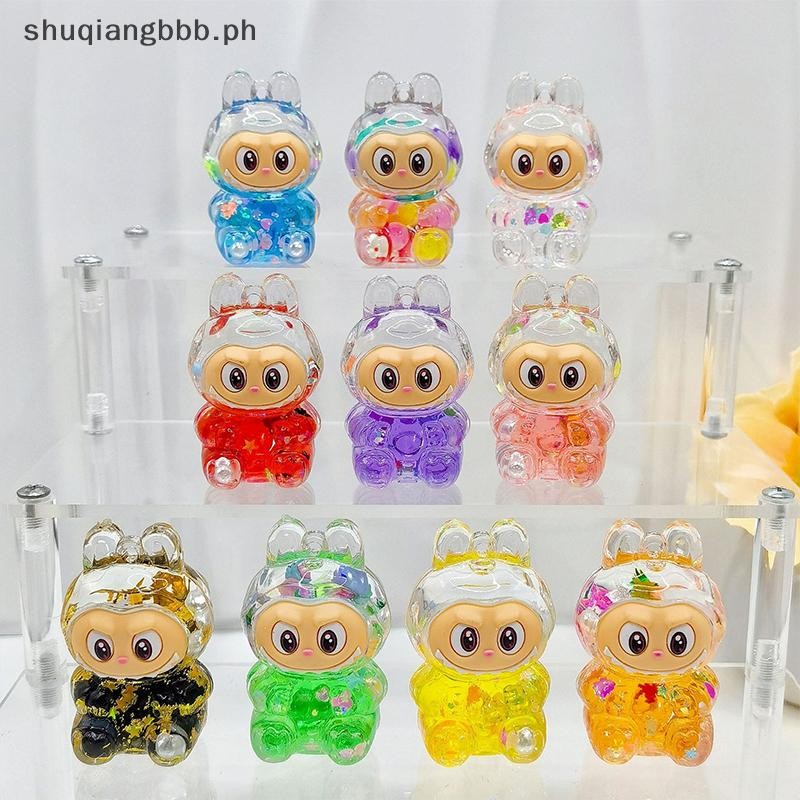 { TOY } Cartoon Labubu Quicksand Blind Box Key Chain Diy Jewelry Doll ...