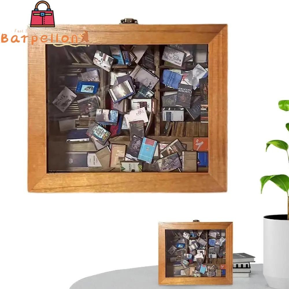 BARPELLON Anxiety Bookshelf, Handmade Fidget Toys Miniature Wooden ...