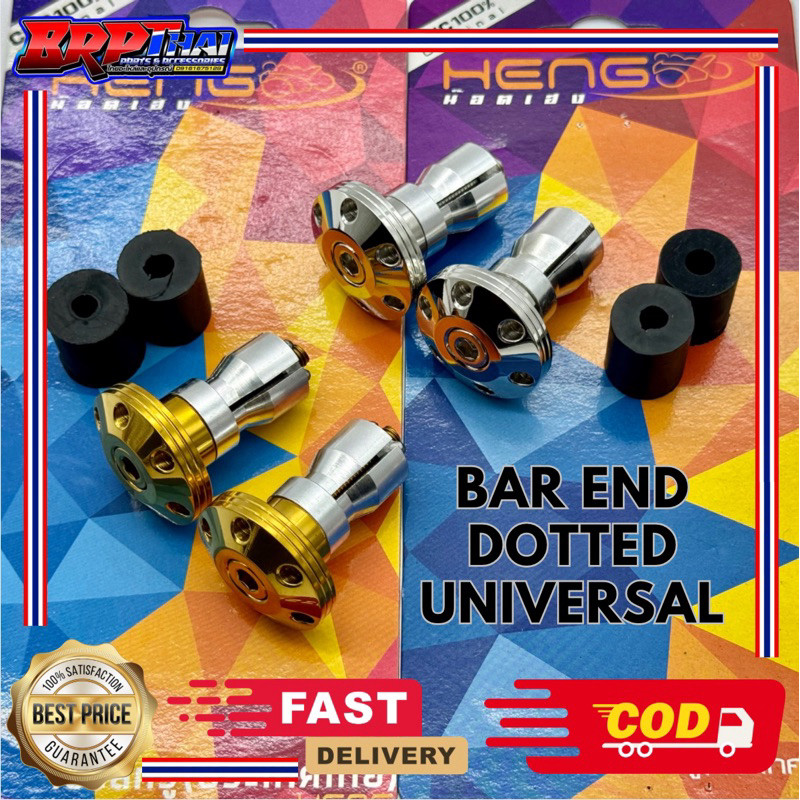 HENG BAR END DOTTED w/ RUBBER ( UNIVERSAL ) | Shopee Philippines