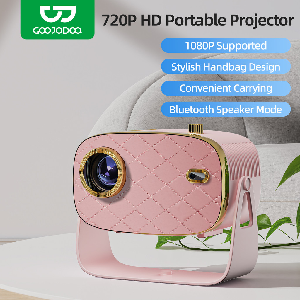 GOOJODOQ Projector for Phone With Bluetooth Mini Portable 4K 720P ...