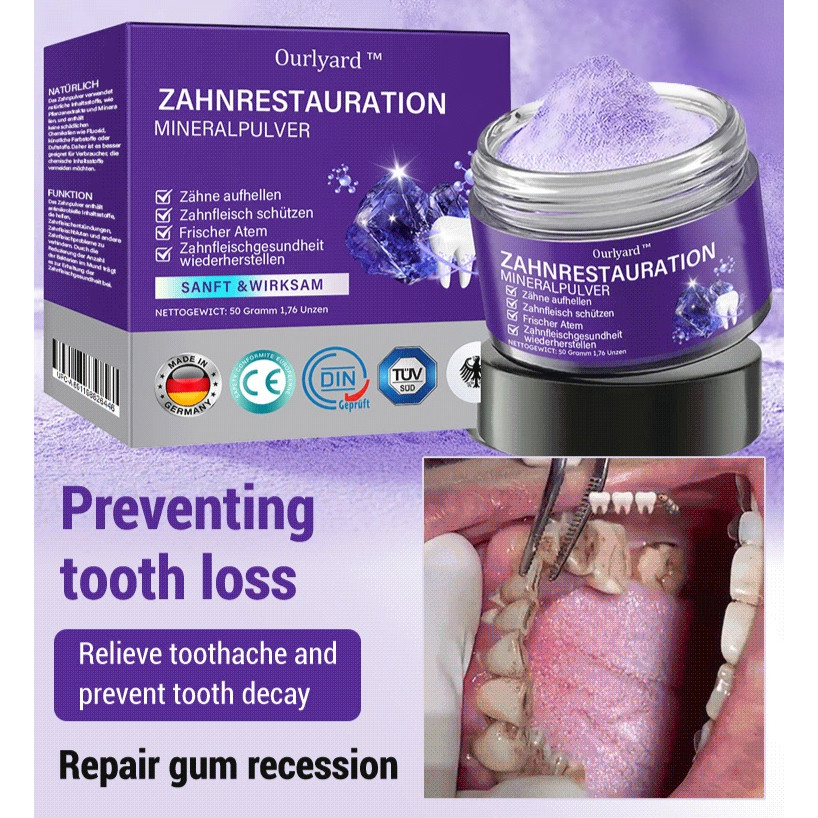 Purple Teeth Beauty Powder Gentle Cleaning Stain Removal Teeth ...