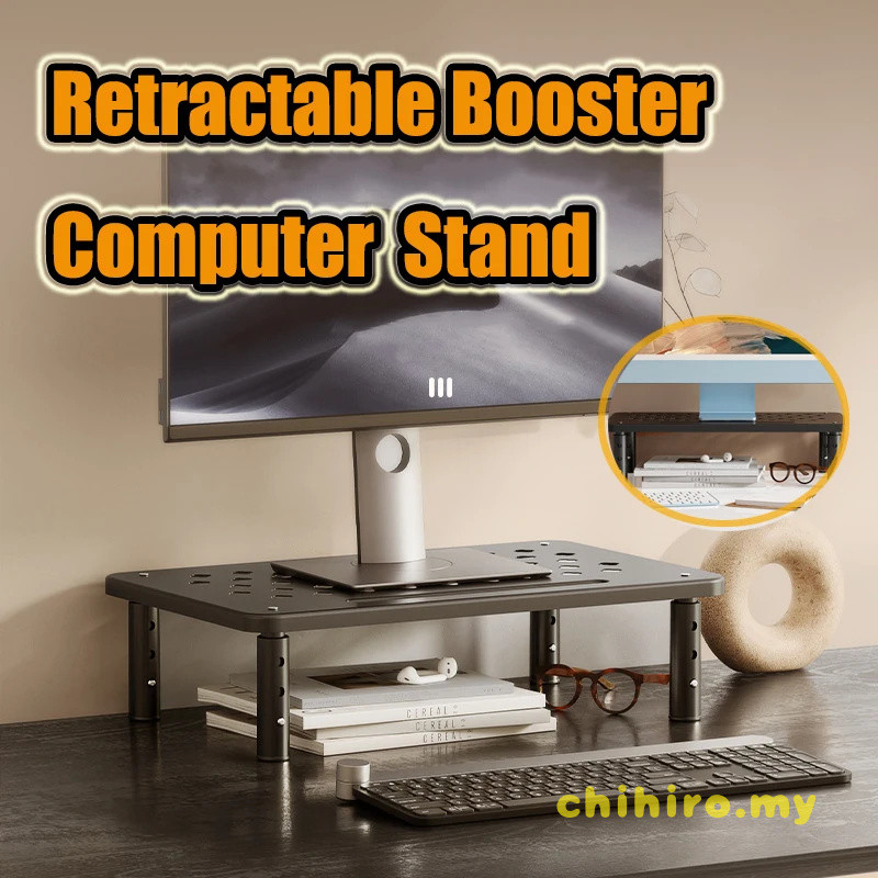 Adjustable computer stand telescopic desktop monitor stand raised ...