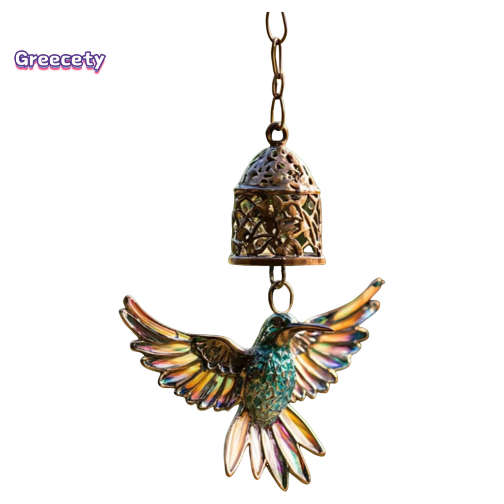 GEY_ Outdoor Wind Chime Window Wind Chime Beautiful Metal Hummingbird ...