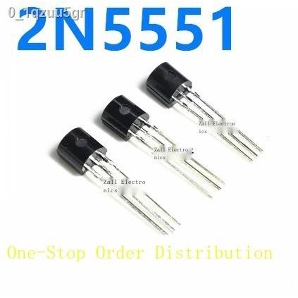 In-line transistor 2N5551 0.6A 160V NPN low power transistor TO92 1K=27 ...