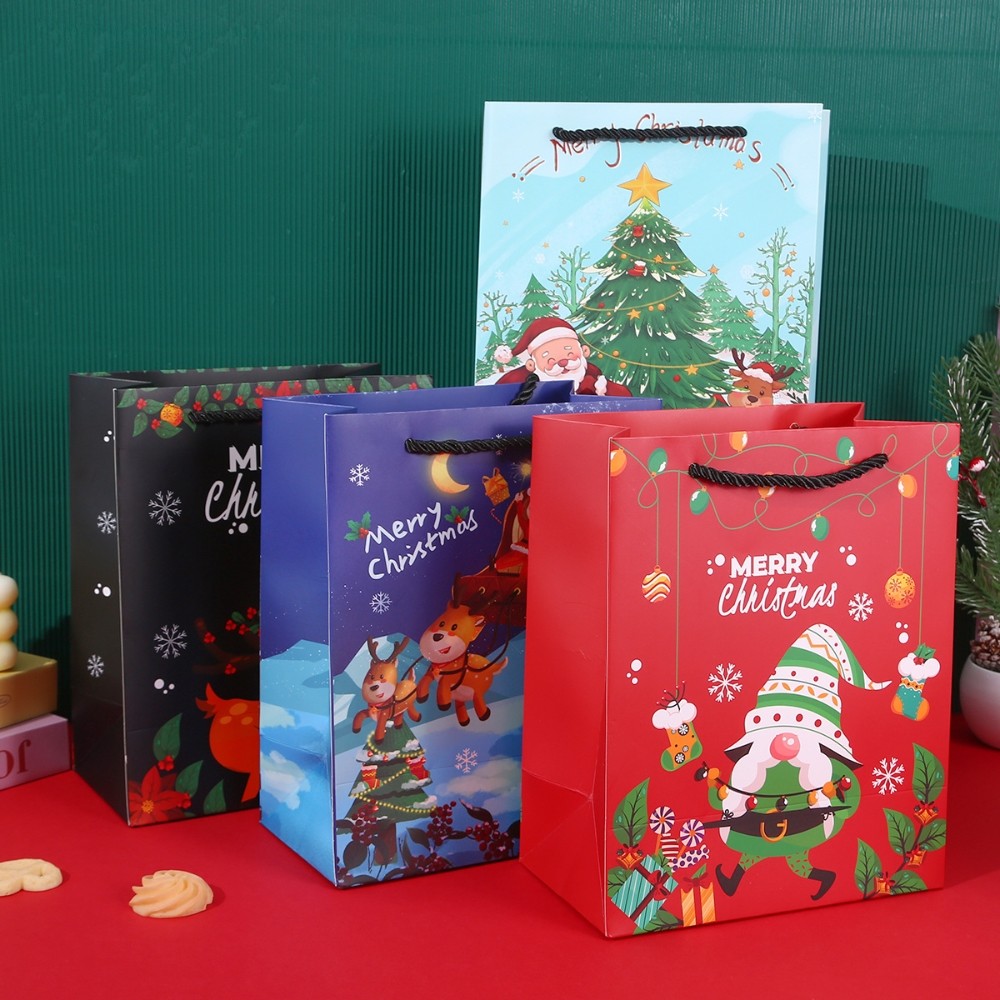 Christmas Eve gift bag cartoon gift packaging bag candy bag apple ...