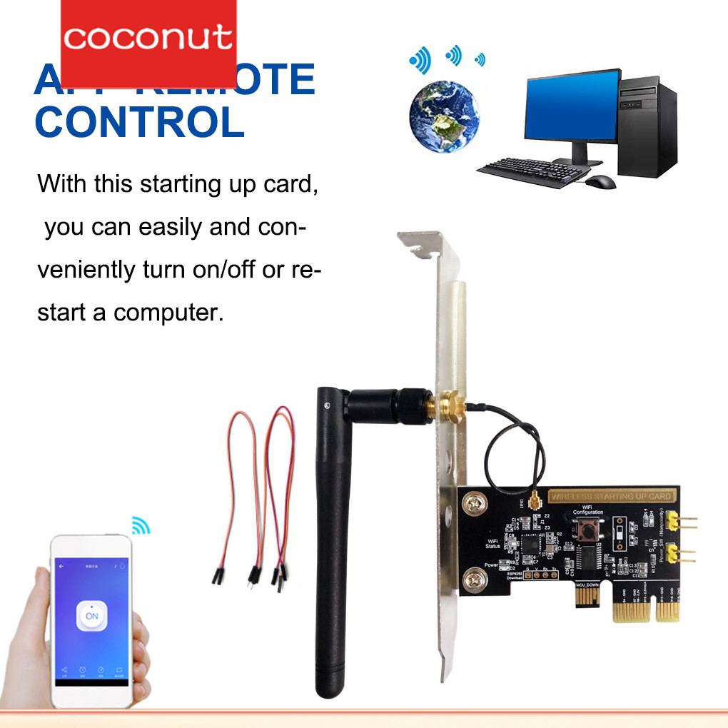 WiFi Switch Relay Module Computer Remote Control PCI-E Interface Timer ...