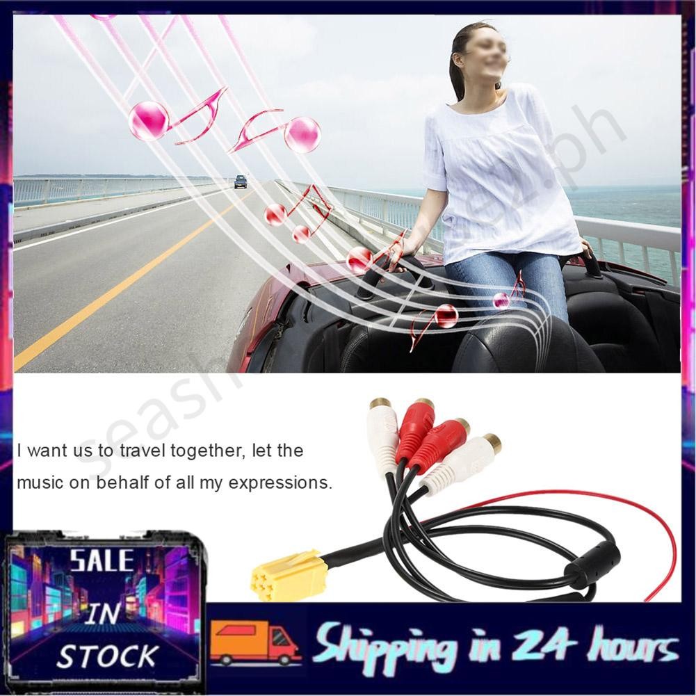 Seashorehouse2 Popular Mini 6 Pin ISO Adapter Aux Line Out 4 Chinch ...