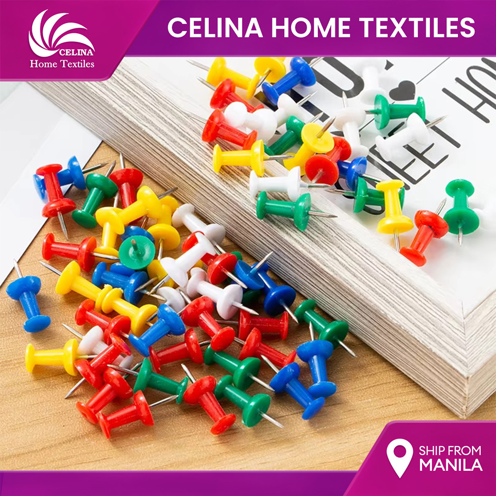 Celina Home Colorful Push Pins for Attaching Cards, Photos, Posters ...