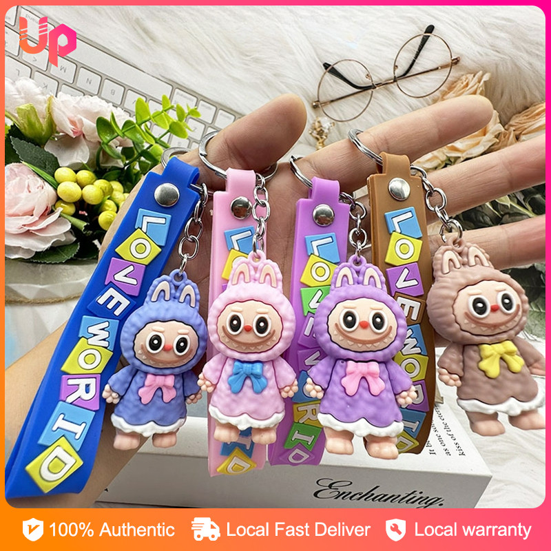 Labubu Cartoon Keychain Doll Backpack Charm Colorful Labubu Sheep ...