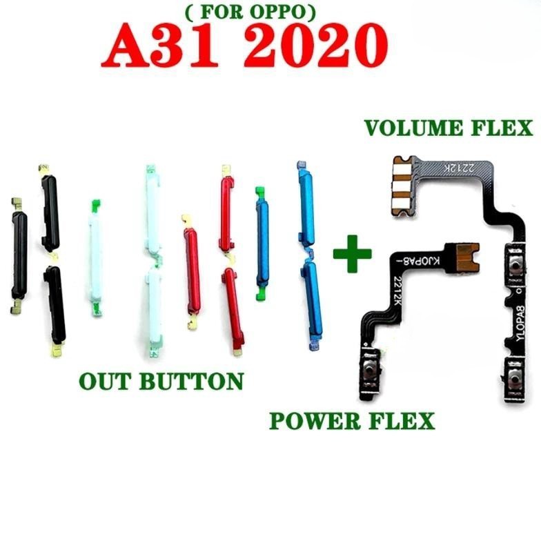 On Off Power Volume button Flex for OPPO A31 2020 Up Down Volume Side Button button Ribbon Cable ...