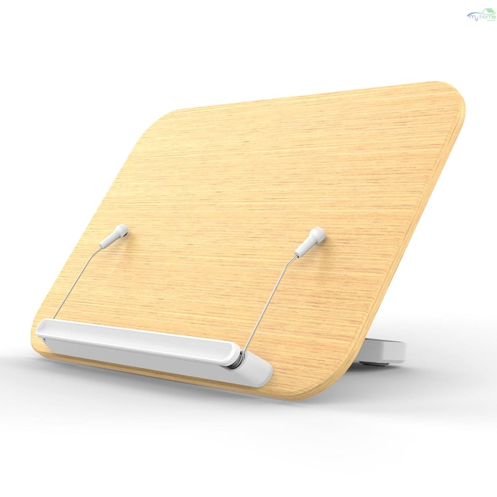 Desktop Book Stand for Reading with Wooden Panel & Rolling Ball Page ...