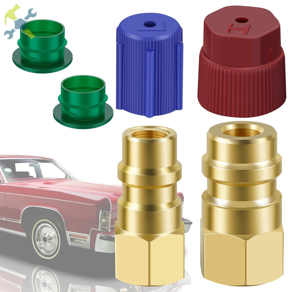 2 Pack R12 R22 to R134a Adapters Retrofit Kit with High/Low Side ...