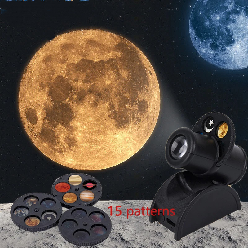 NEWSWF Earth Moon Light Ins Moon Projector Light Starry Sky Projector ...