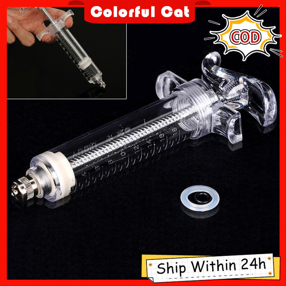 20ML Reusable Fiberglass Syringe for Pigs/Cow/Goat Animals Veterinary ...