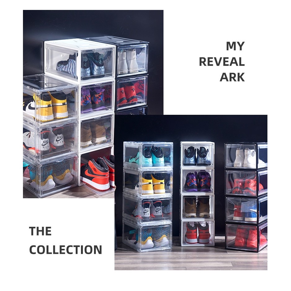 Translucent Shoe Rack Detachable Shoe Cabinet Loadable Large Capacity ...