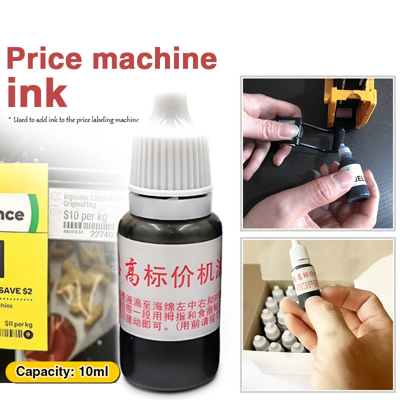 10ml Price Tag Labeller Refill Ink Oil Base For Numbering Machine ...