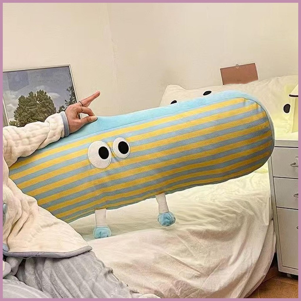Full Body Pillow Cute Striped Hug Pillow for Adults 35.43in Removable ...