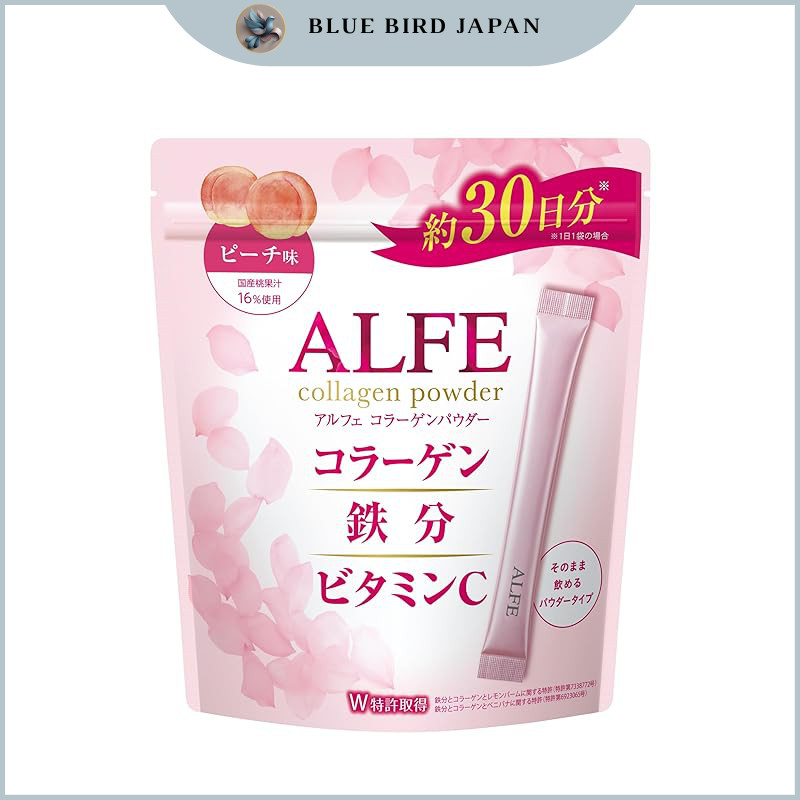 Nutritional Functional Food Alfe Collagen Powder, 30 bags, Taisho Pharmaceutical, collagen, iron ...